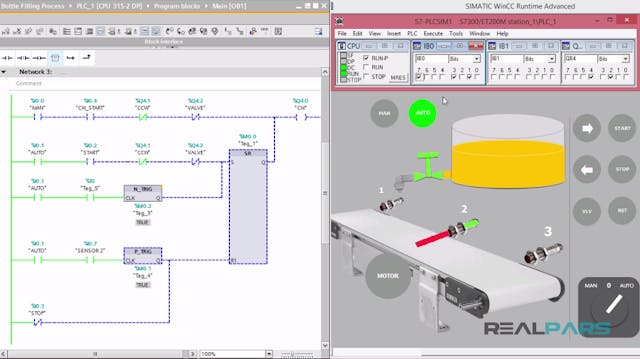 10 Bottle Filling Process Plc Program Part 5 How To Use Counters In Plc Programming Realpars